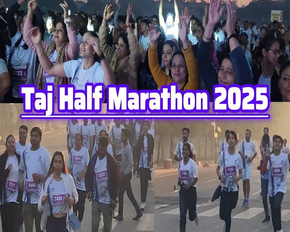 Taj Half Marathon 2025 में दौड़े देश-विदेश के 3000 से अधिक धावक, 90 ...